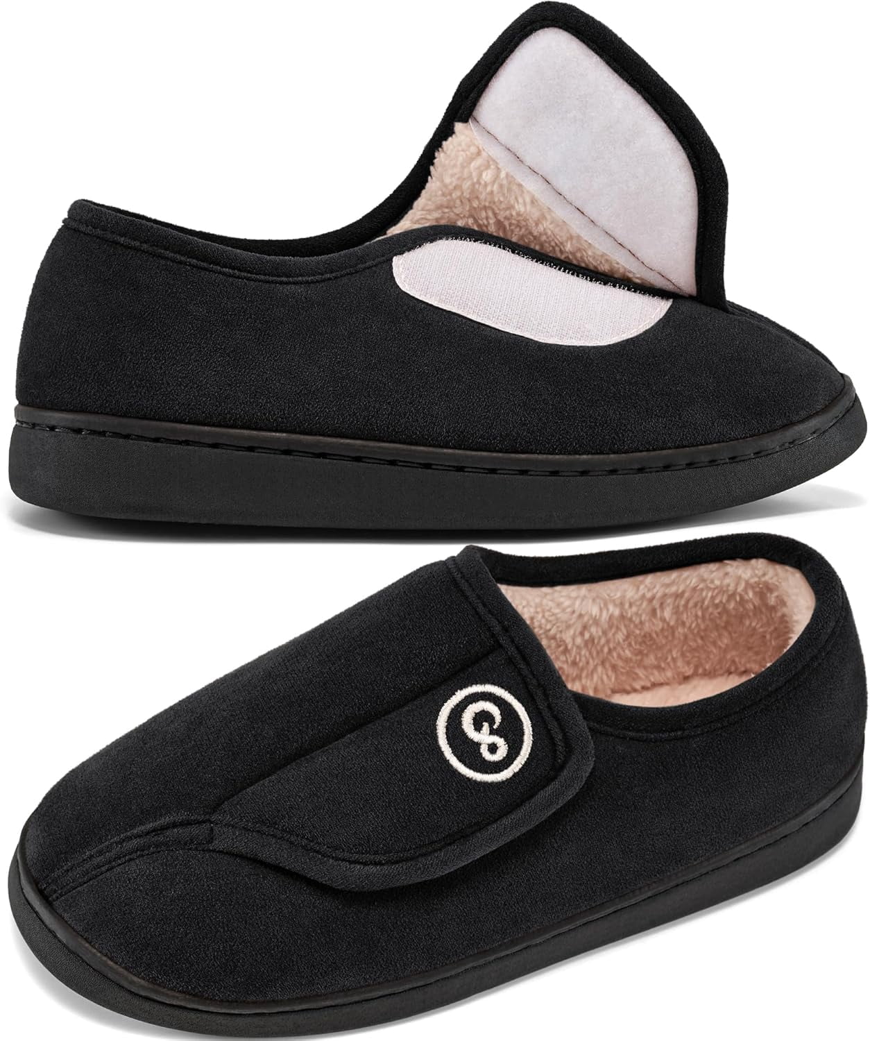Slippers for Women House Shoes: Adjustable Memory Foam Slipper Warm ...