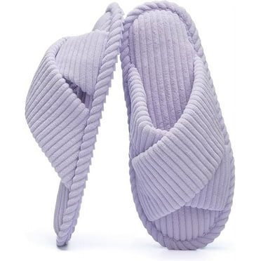 Womens Lightweight, Soft Slip On House Slippers, Open Toe, Memory Foam, Washable, Non-Slip, Size ...