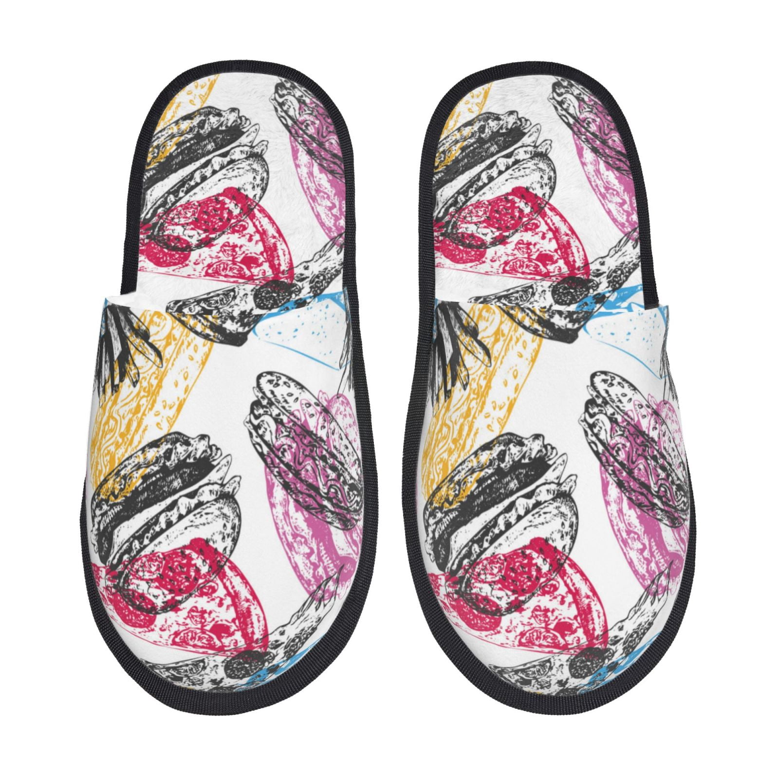 Slippers for Women/Men - Colorful Cute Food Soft Plush Warm Slip-on ...