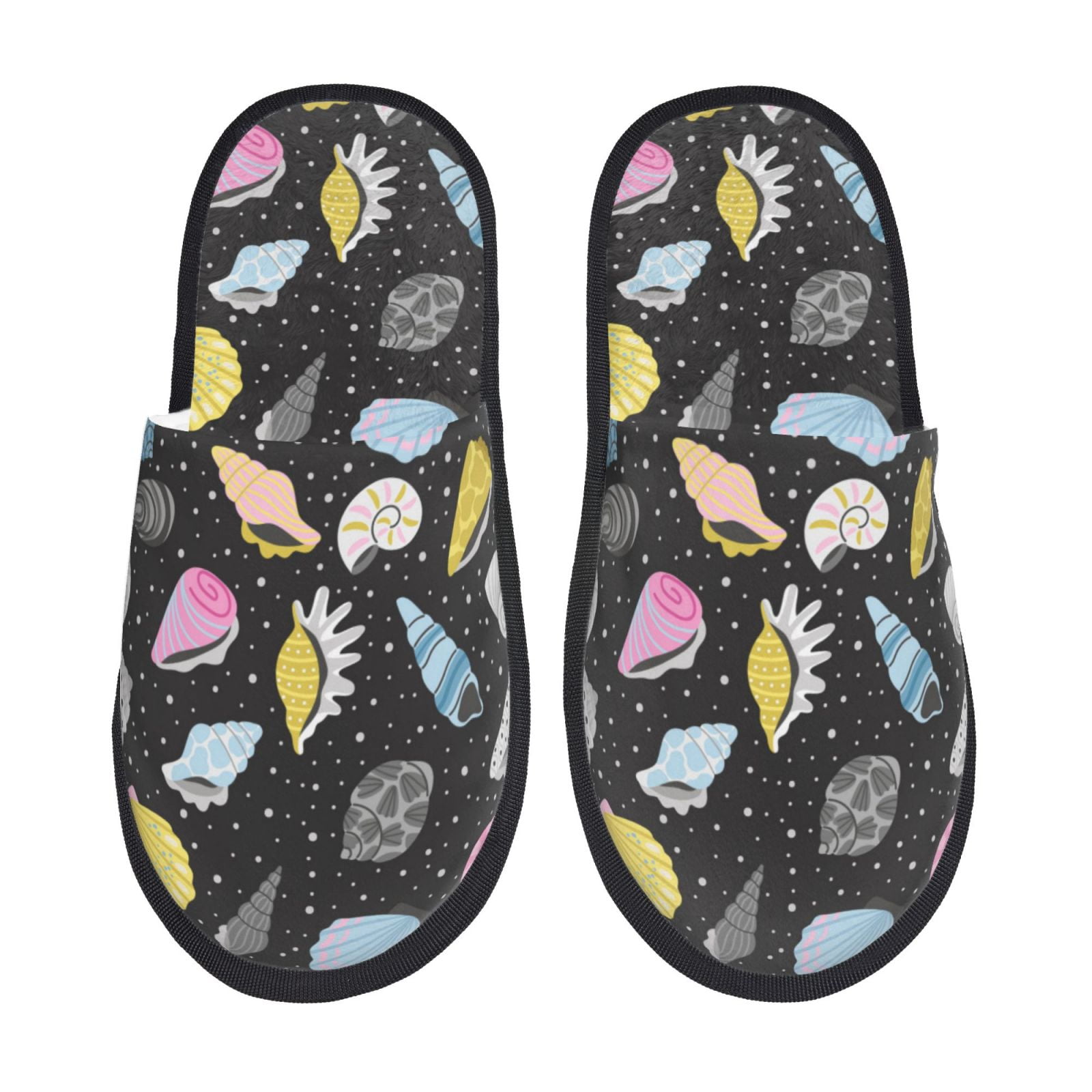 Slippers for Women/Men - Conch Shells Print No.9047 Soft Plush Warm ...