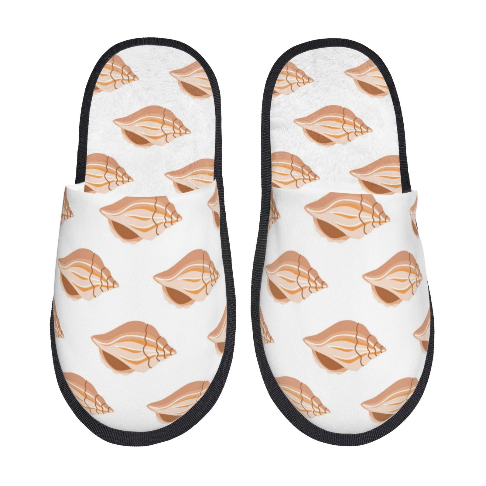 Slippers for Women/Men - Conch Shells Print No.9080 Soft Plush Warm ...
