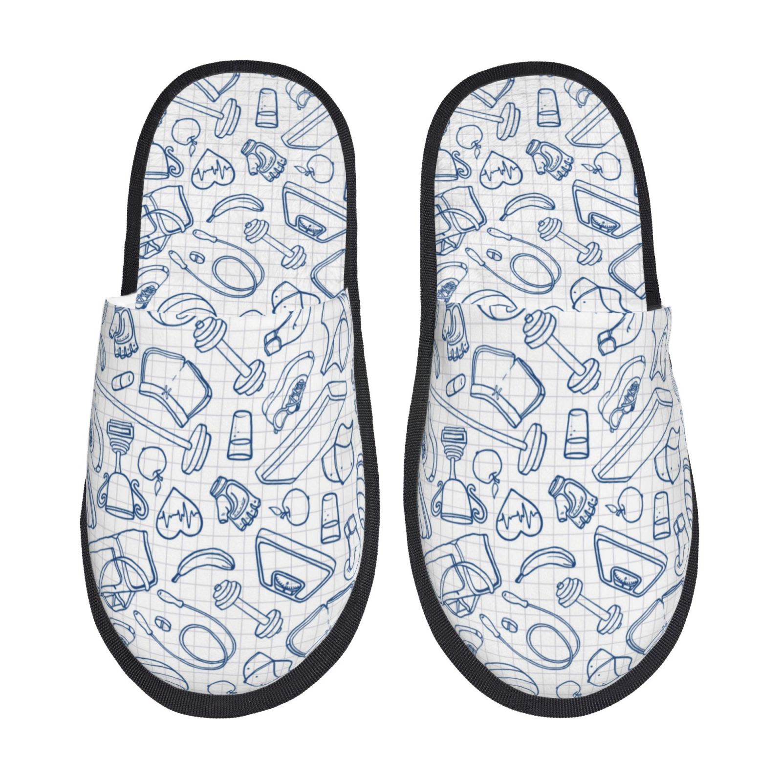 Slippers for Women/Men - Fitness guru Soft Plush Warm Slip-on Slippers ...