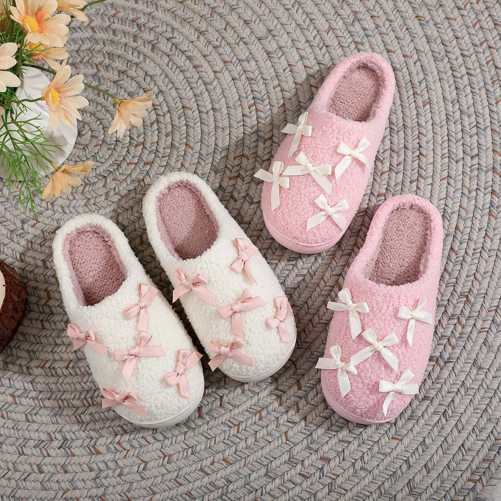 Slippers for Women Men Flat Heel Close Toe House Slippers Leisure Home ...