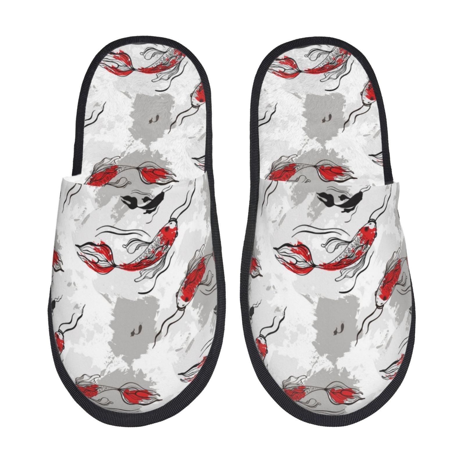 Slippers for Women/Men - Koi fish Soft Plush Warm Slip-on Slippers ...