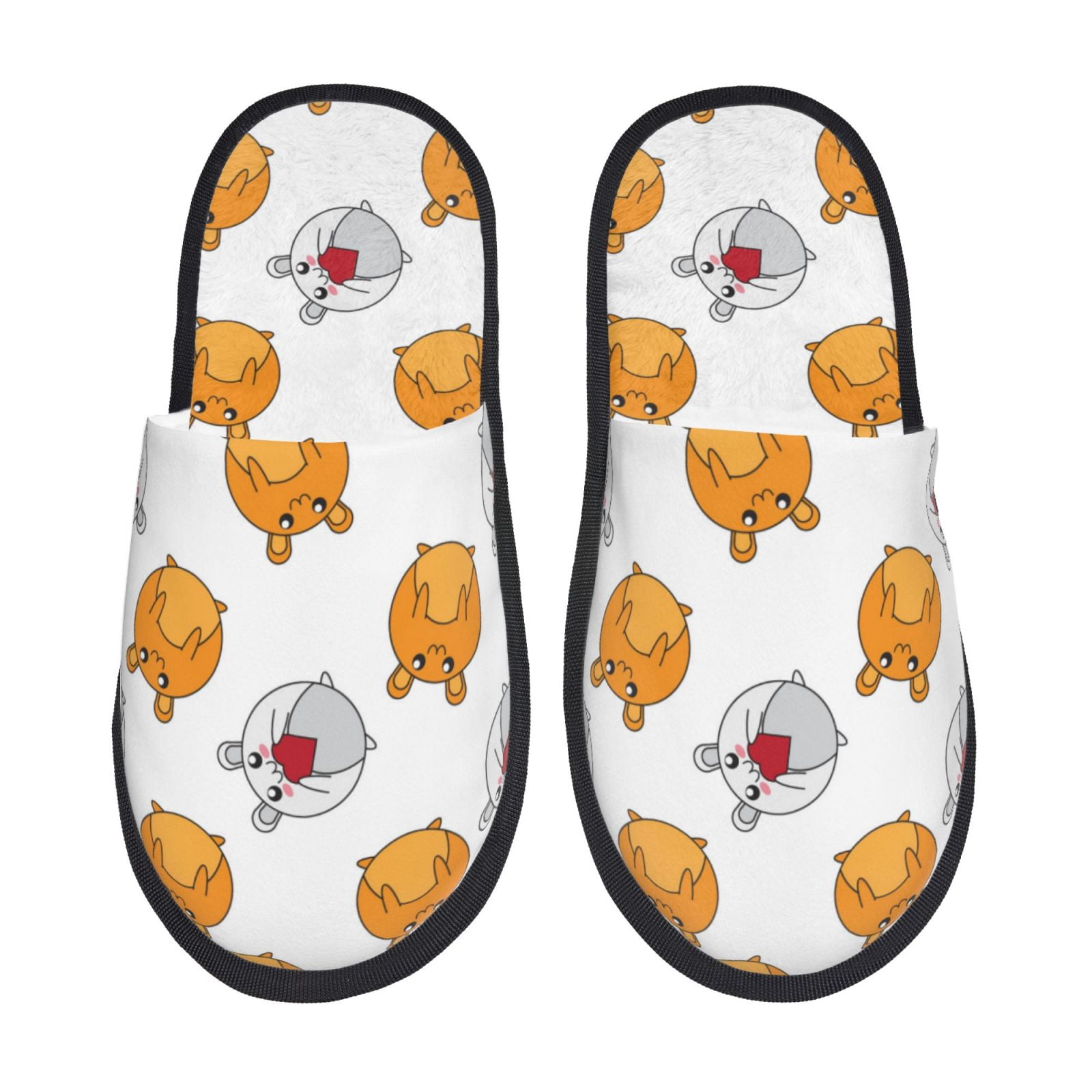 Slippers for Women/Men - Q Version Of Cute Hamster Love Soft Plush Warm ...