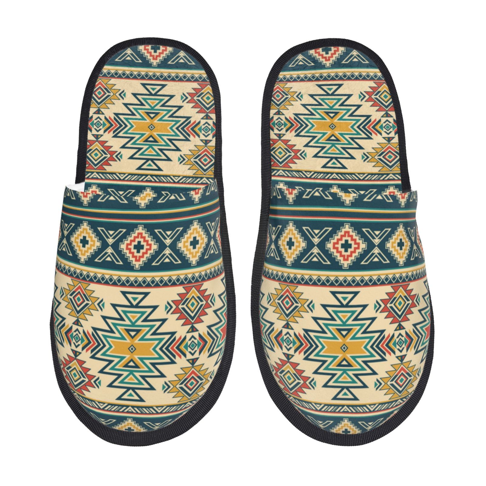 Slippers for Women/Men - Traditional Tribal Aztec1 Soft Plush Warm Slip ...