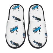 OoohGeez Womens Fuzzy Sherpa Slippers, Bob Ross TV, Funny Non Slip ...