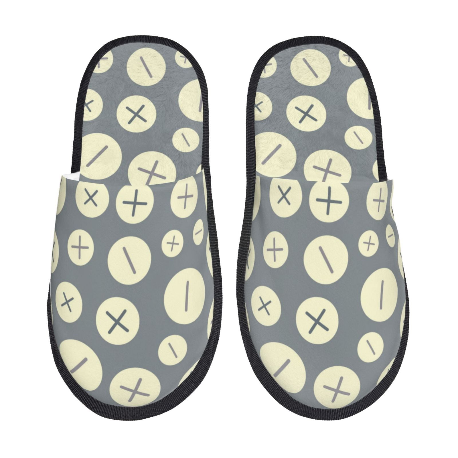 Slippers for Women/Men - comical Math Symbol Print Soft Plush Warm Slip ...