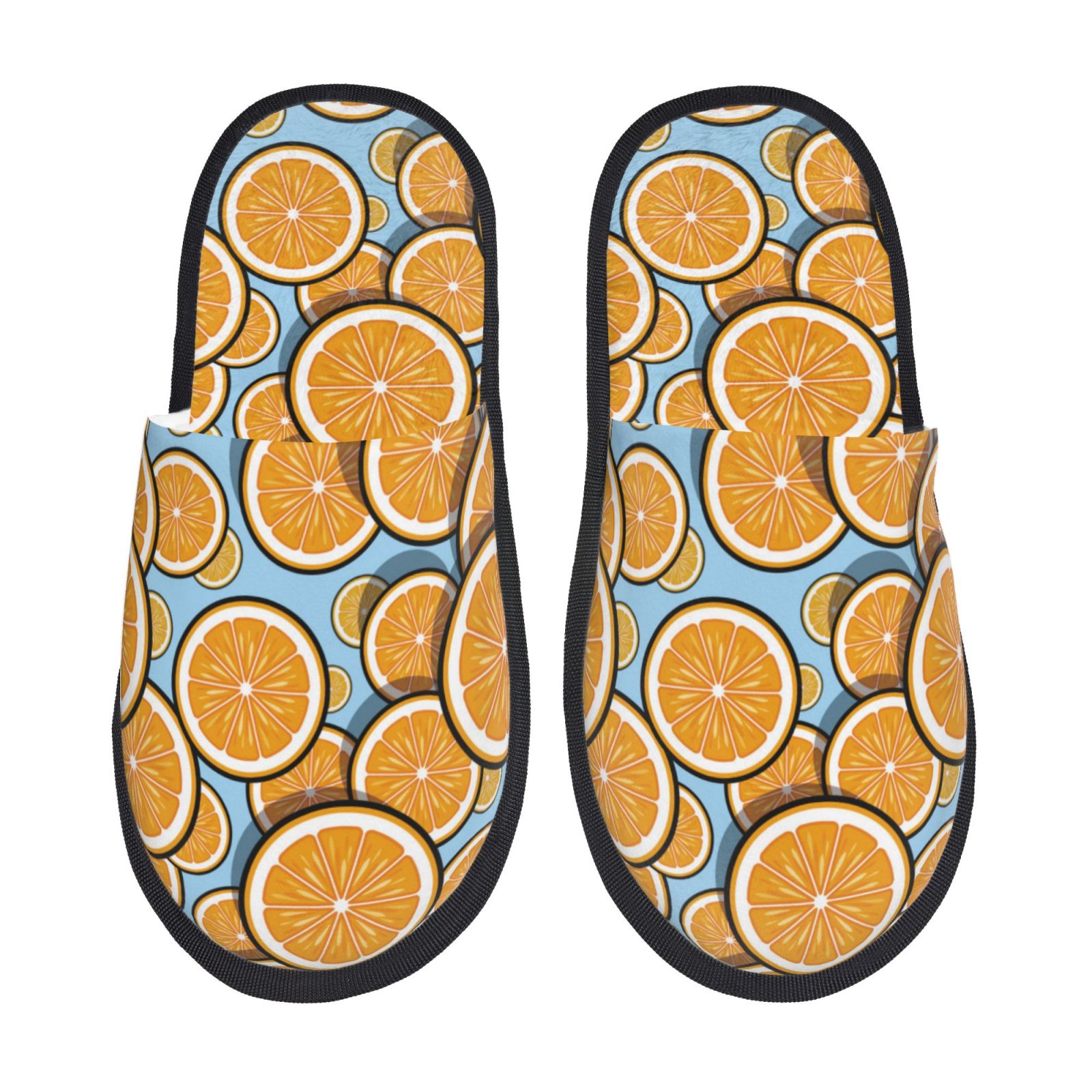 Slippers for Women/Men - orange Lemon blue Soft Plush Warm Slip-on ...