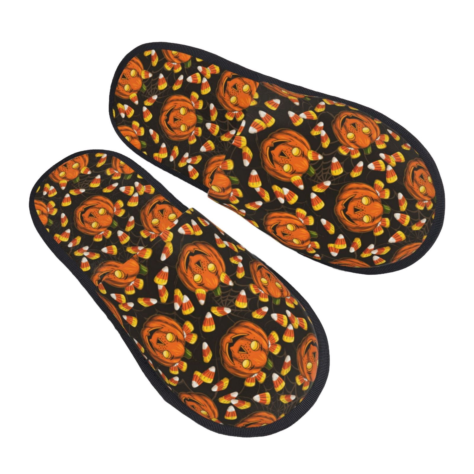 Slippers for Women, Quirky Corn Pumpkin Womens Slippers Fuzzy Winter ...