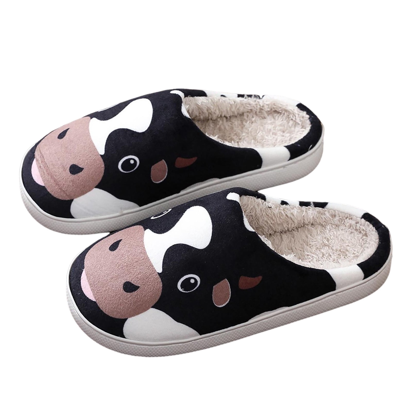 Slippers for Women Wide Width Size 12 Couples Winter Christmas Theme ...