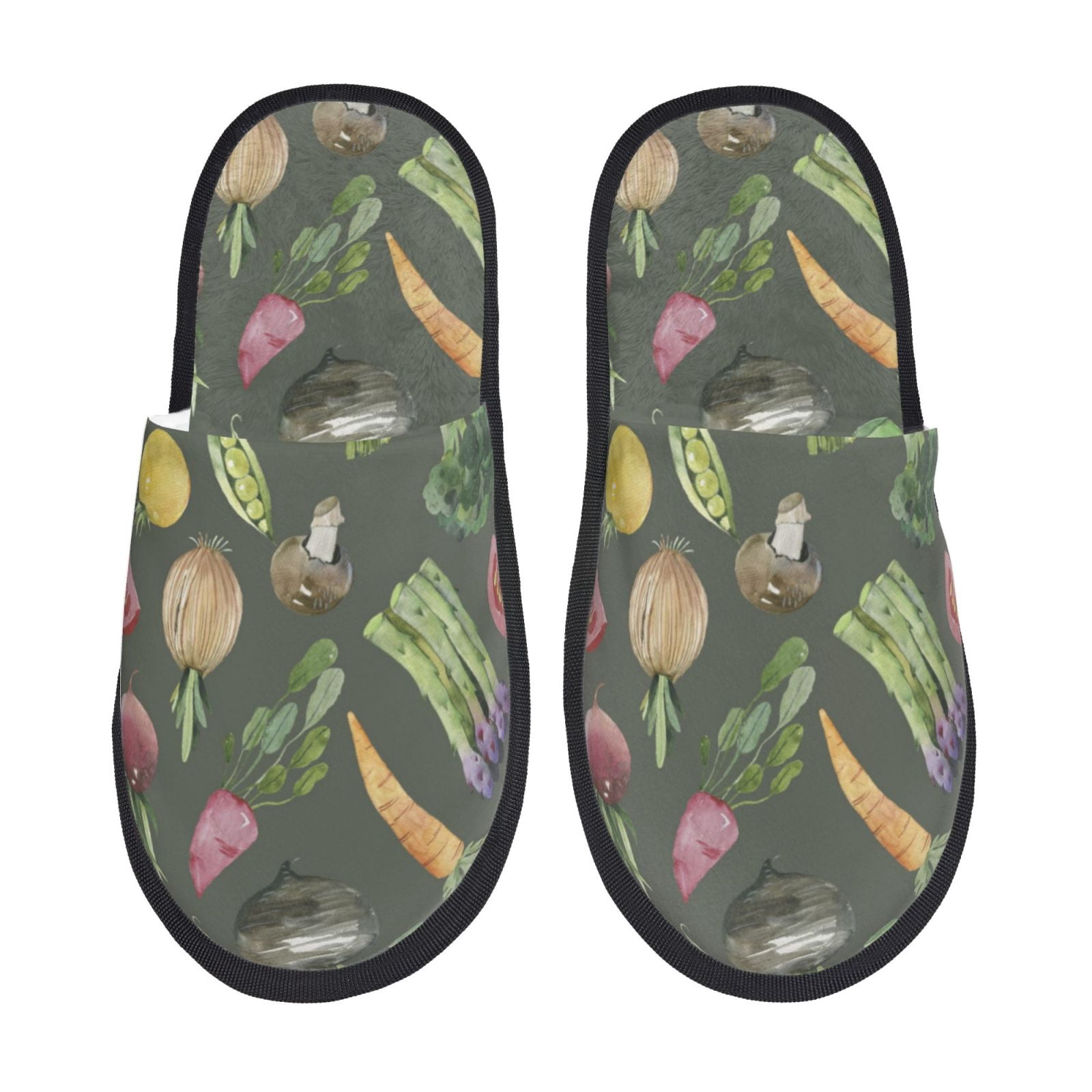Slippers for Women, vegetable Print Womens Slippers Fuzzy Winter House ...