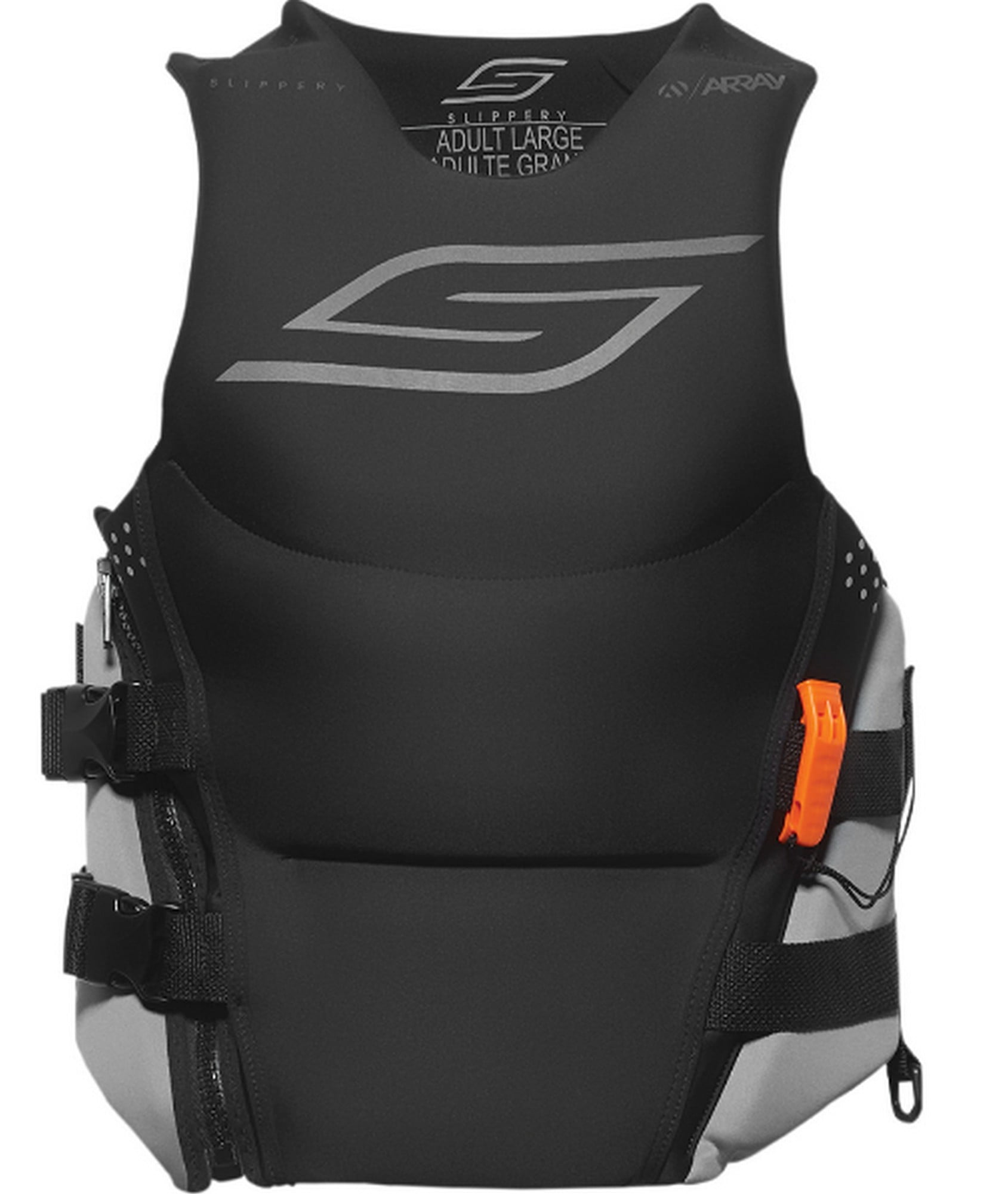 Slippery Array Neo Mens Side-Entry Life Vest Black/Charcoal LG ...