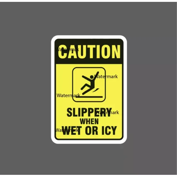 Slippery Caution Sticker Wet Icy Waterproofsticker Phone Decal Water ...