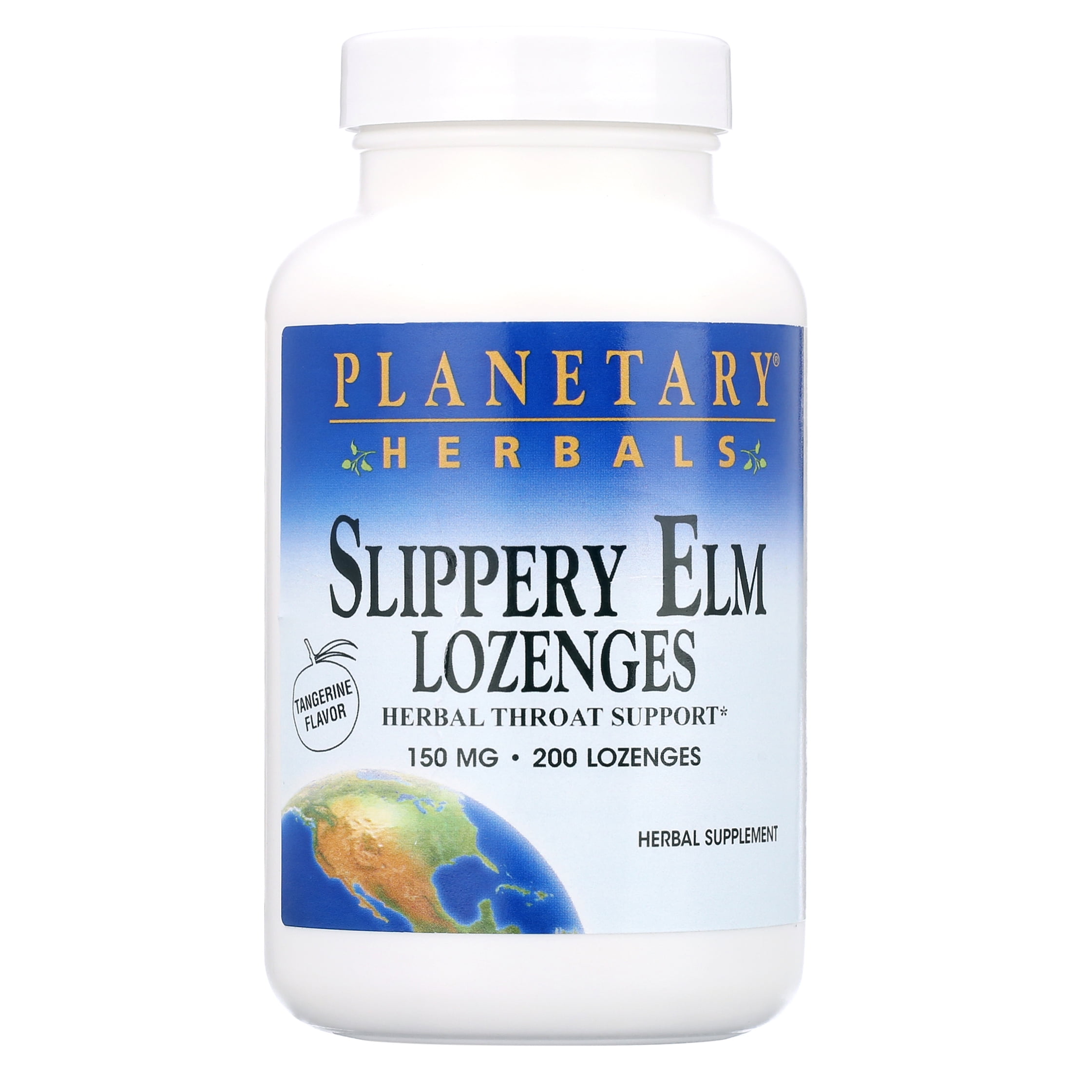 Planetary Herbals Slippery Elm Lozenges Tangerine 150 mg 200 Lozenges ...