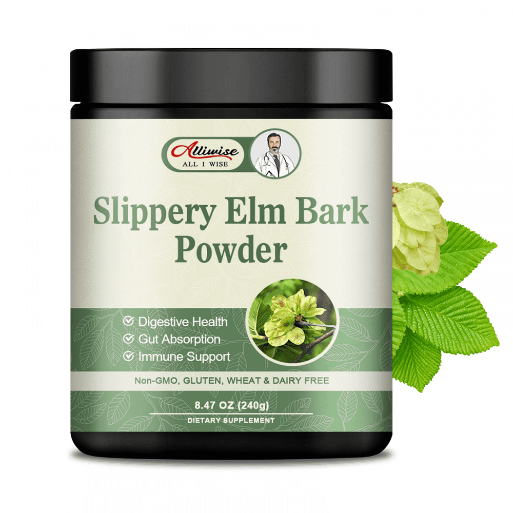 Slippery Elm Powder Organic, with Superior Inner Bark Source, Slippery ...