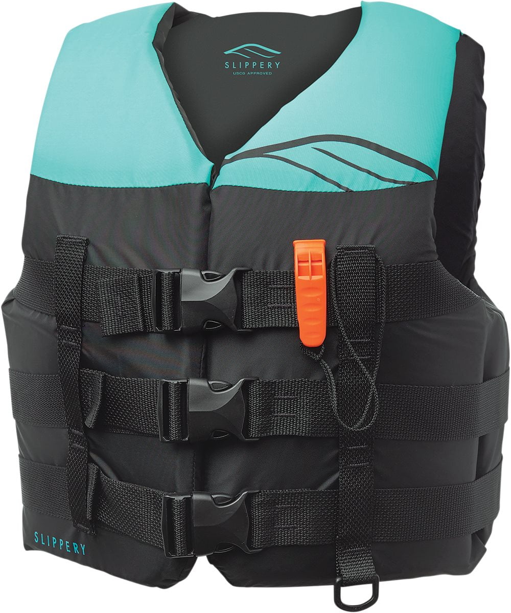 Slippery Hydro Nylon Womens Life Vest Black/Mint LG - Walmart.com