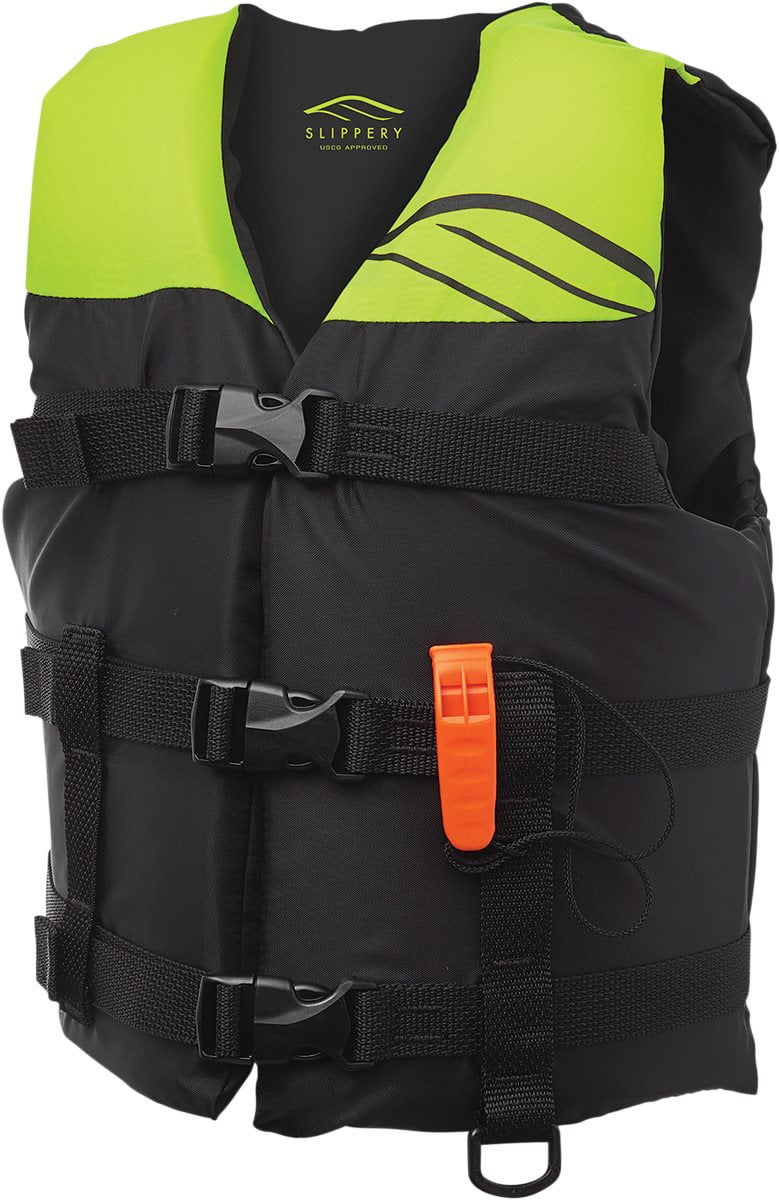 Slippery Hydro Youth Nylon Life Vest Black/Yellow - Walmart.com