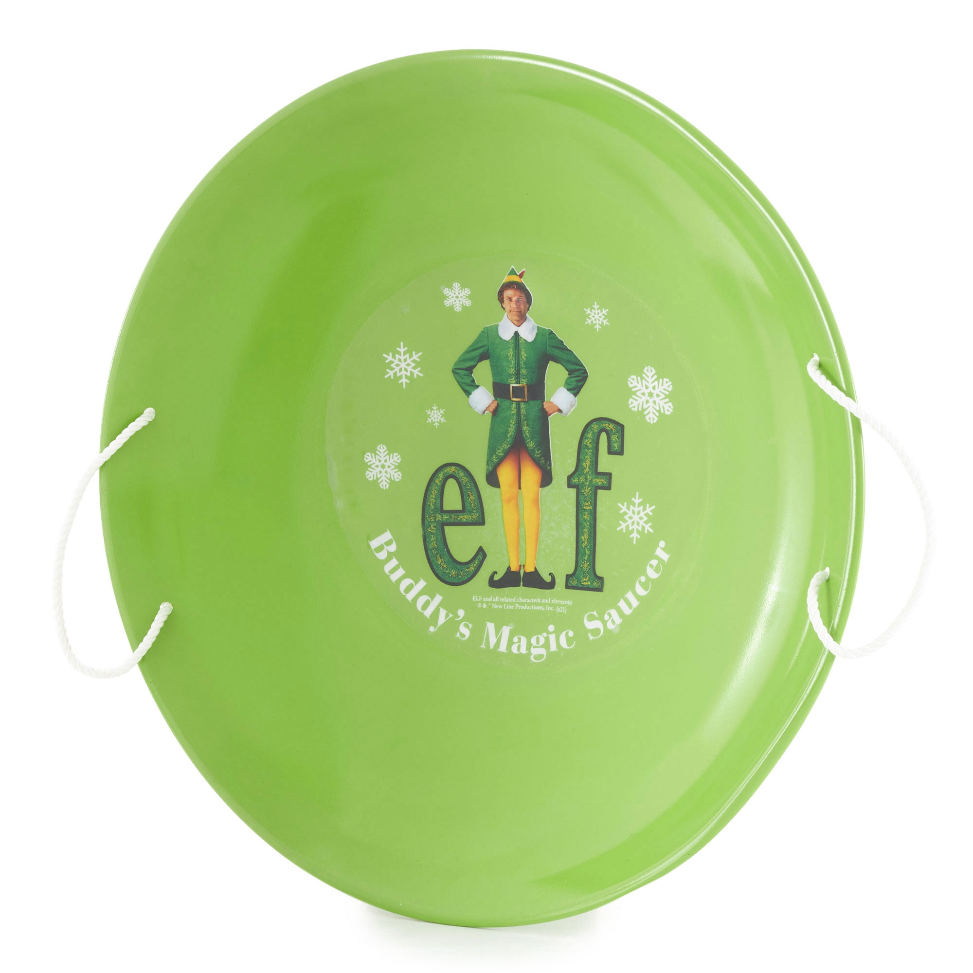 Slippery Racer 26" Buddy the Elf Metal Saucer Sled with Rope Handles ...