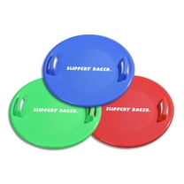 Slippery Racer Pro Saucer Disc Snow Sled for Adults & Kids, Winter Fun ...