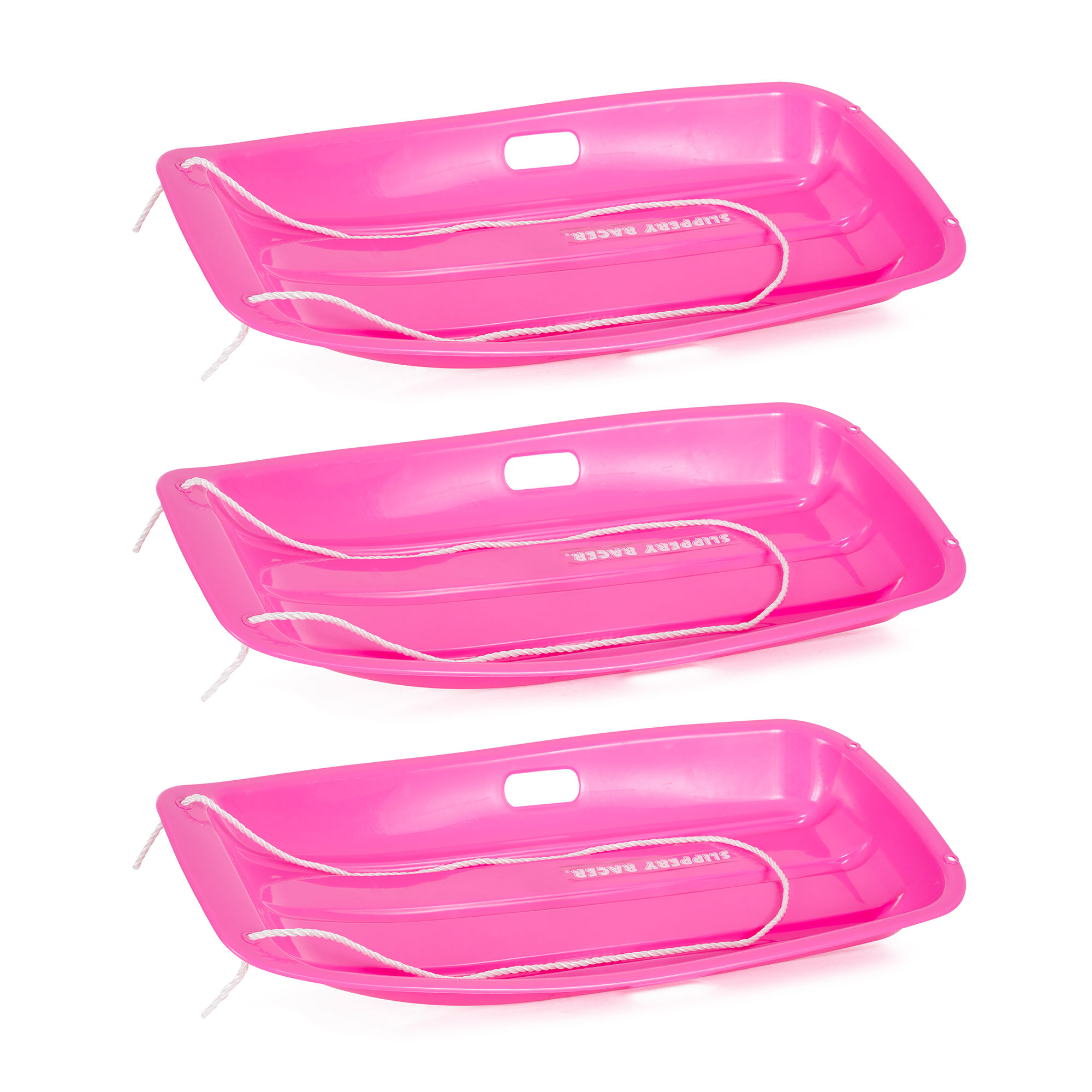 Slippery Racer Downhill Sprinter Kid Toddler Plastic Toboggan Snow Sled ...