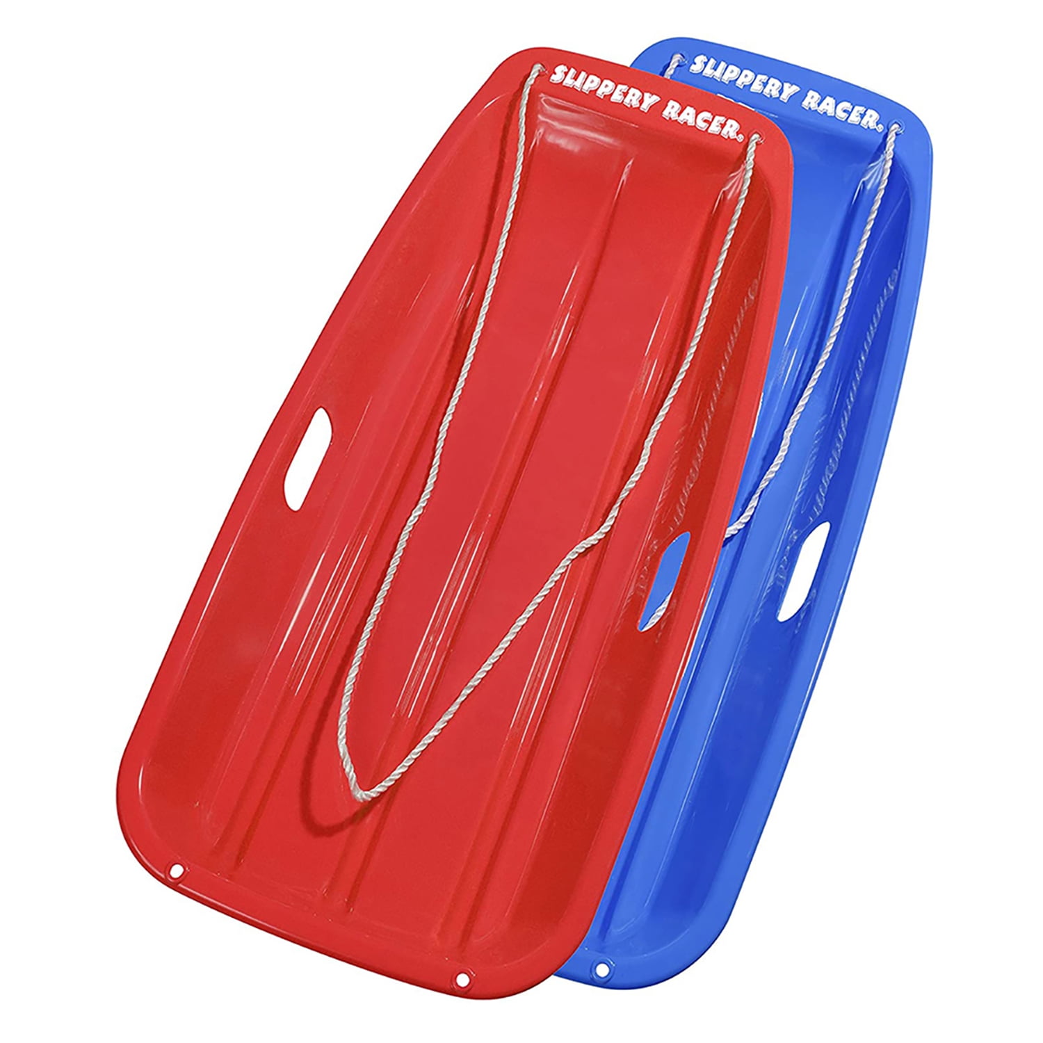 Slippery Racer Heavy-duty Plastic Toboggan Snow Sleds for Adults ...