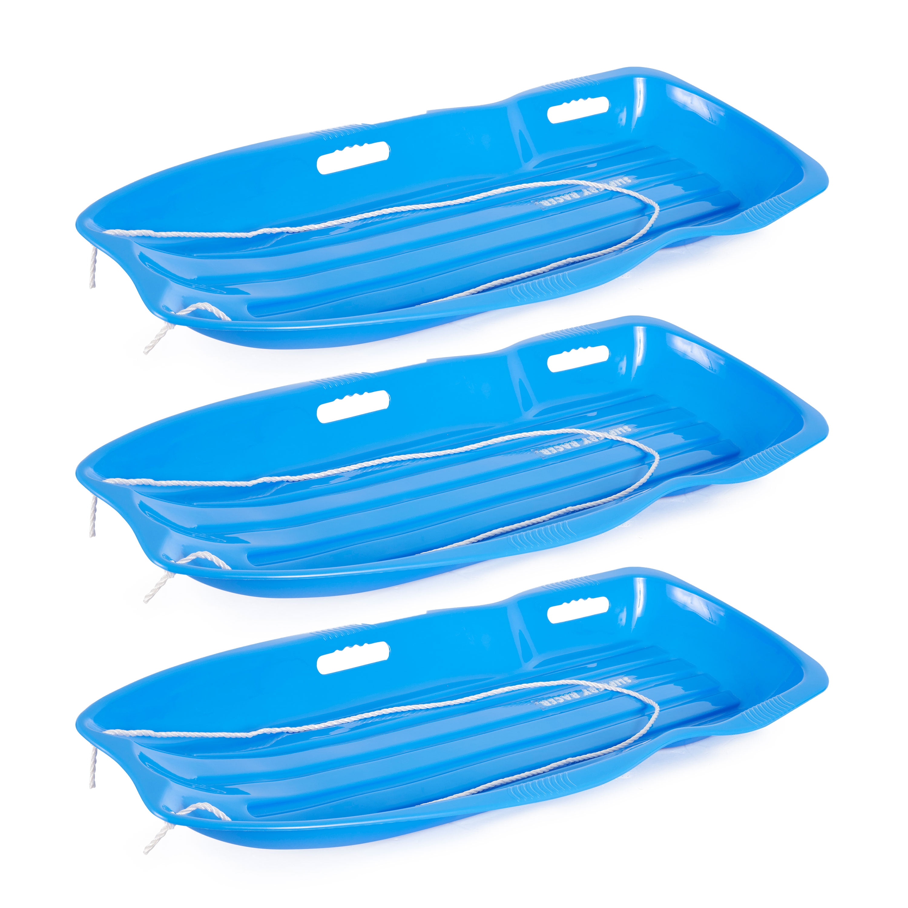 Slippery Racer Downhill Xtreme Adult/Kids Toboggan Snow Sled, Blue (3 ...