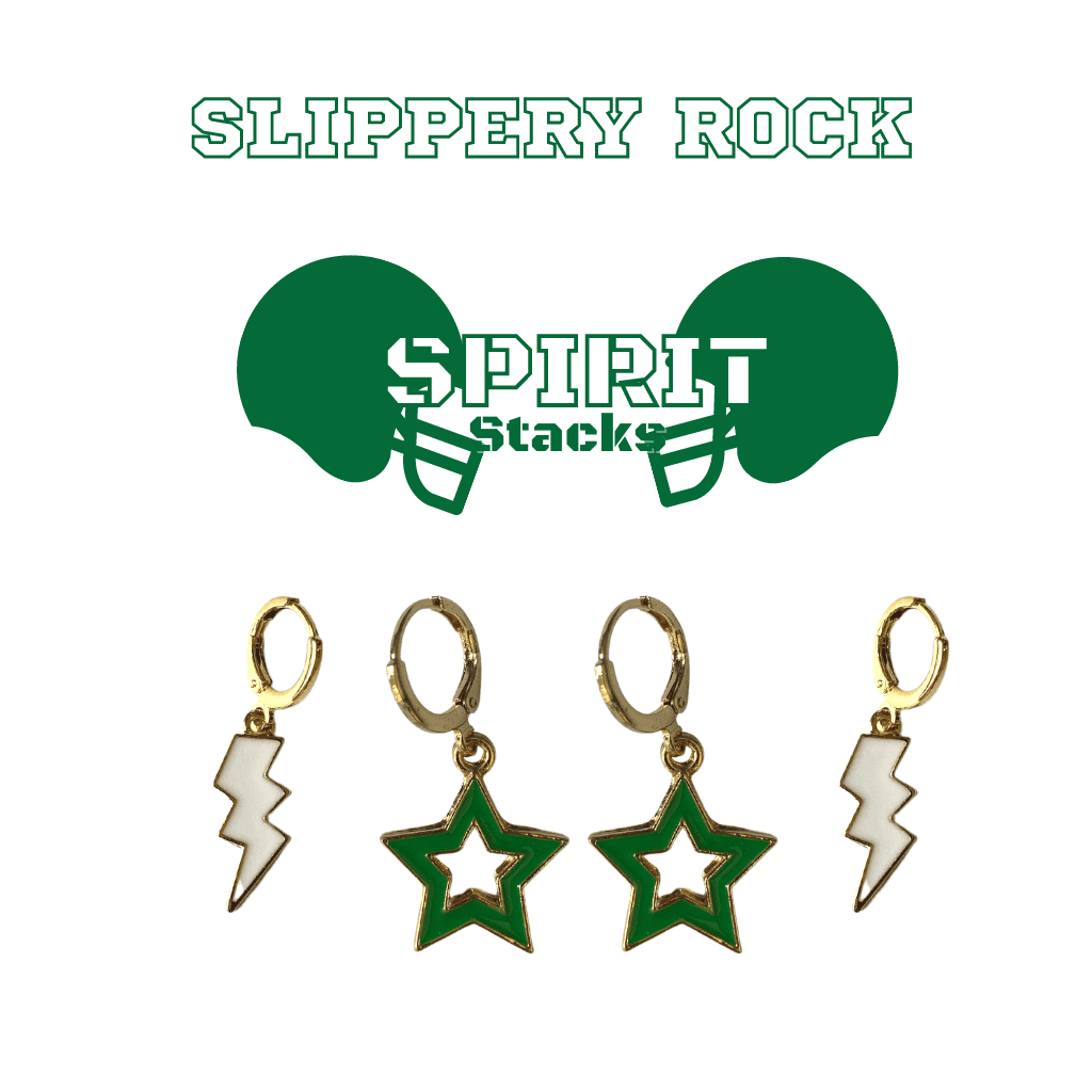 Slippery Rock University of Pennsylvania Spirit Stack white mini enamel ...