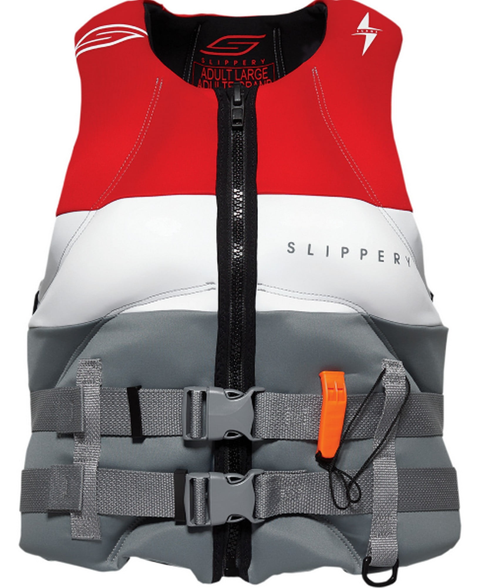 Slippery Surge Neo Mens Life Vest Charcoal/Red MD - Walmart.com