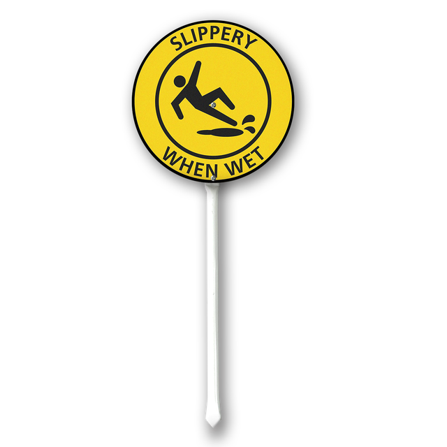 Slippery When Wet Sign Yard Stake Outdoor, Aluminum, Metal Stakes ...