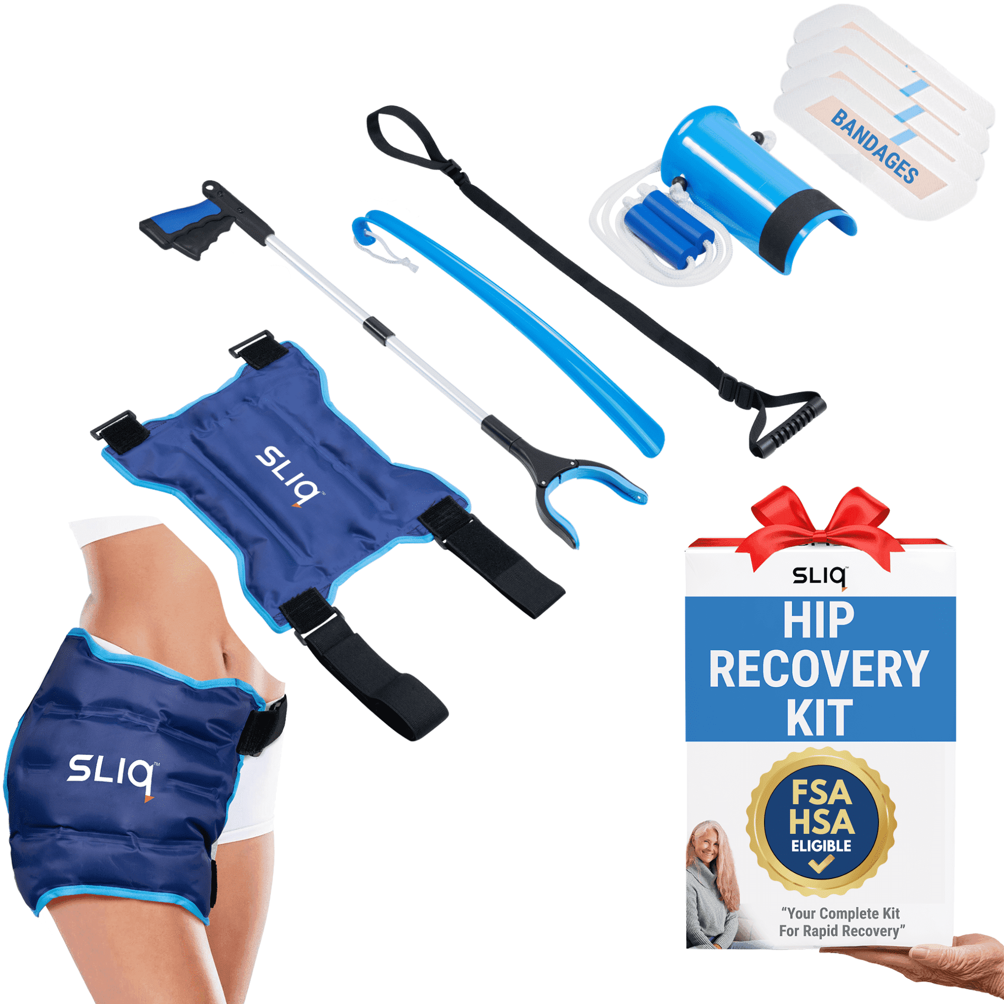 Sliq 6 Pcs Hip Kit for Seniors FSA/HAS Total Hip Replacement Surgery ...