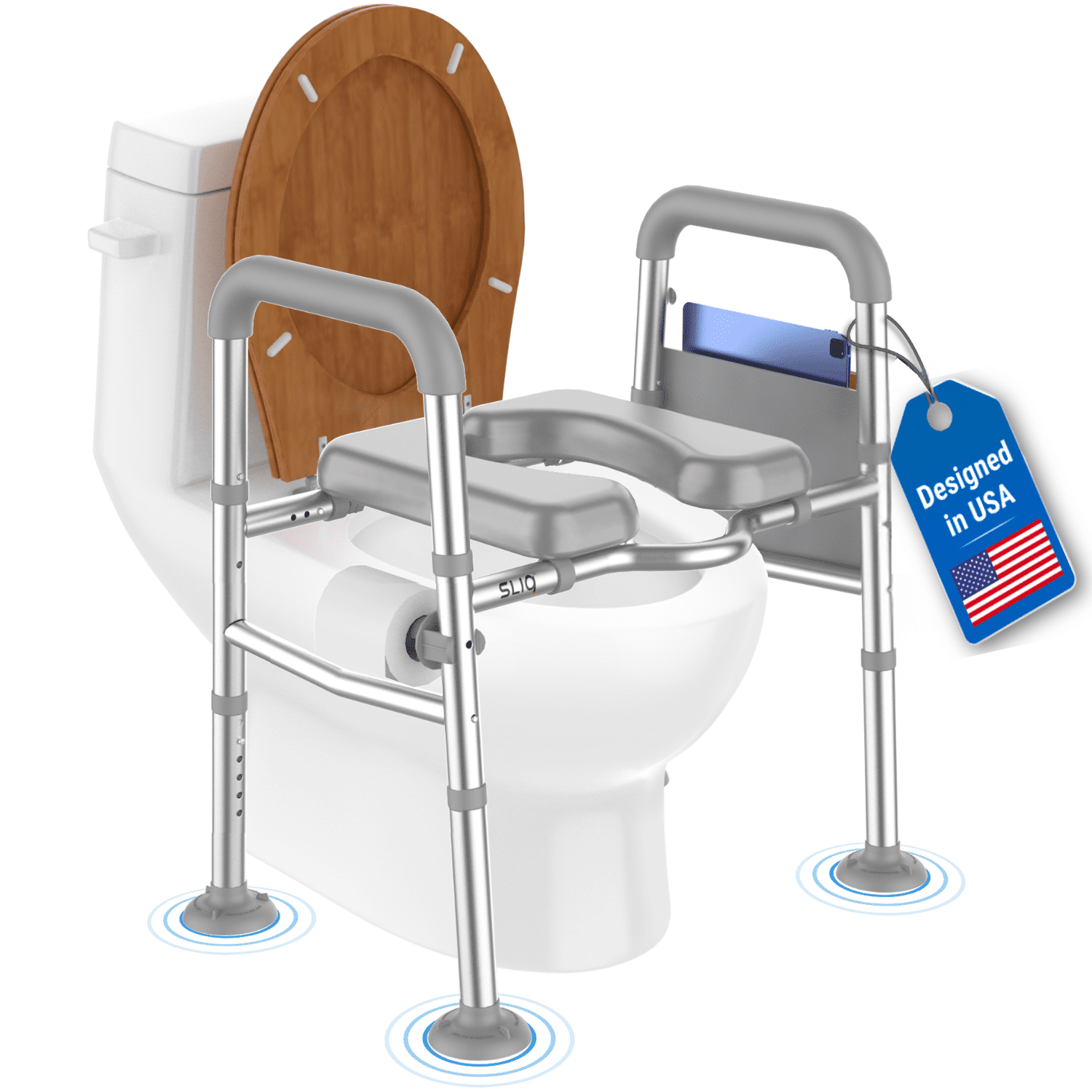 Sliq Toilet Seat Riser For Seniors FSA/HSA Handicap Toilet Seat With ...