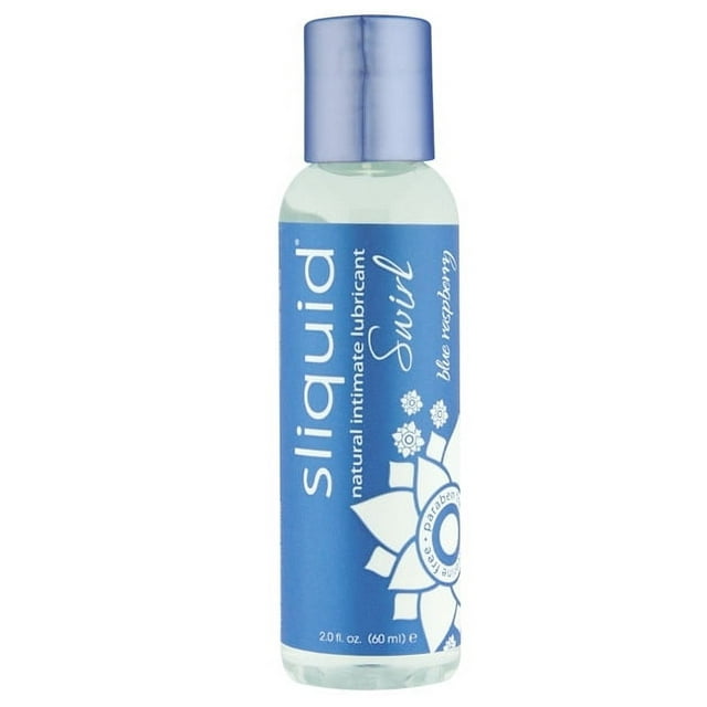 Sliquid Swirl Blue Raspberry Flavored Water-Based Lubricant | 2oz ...