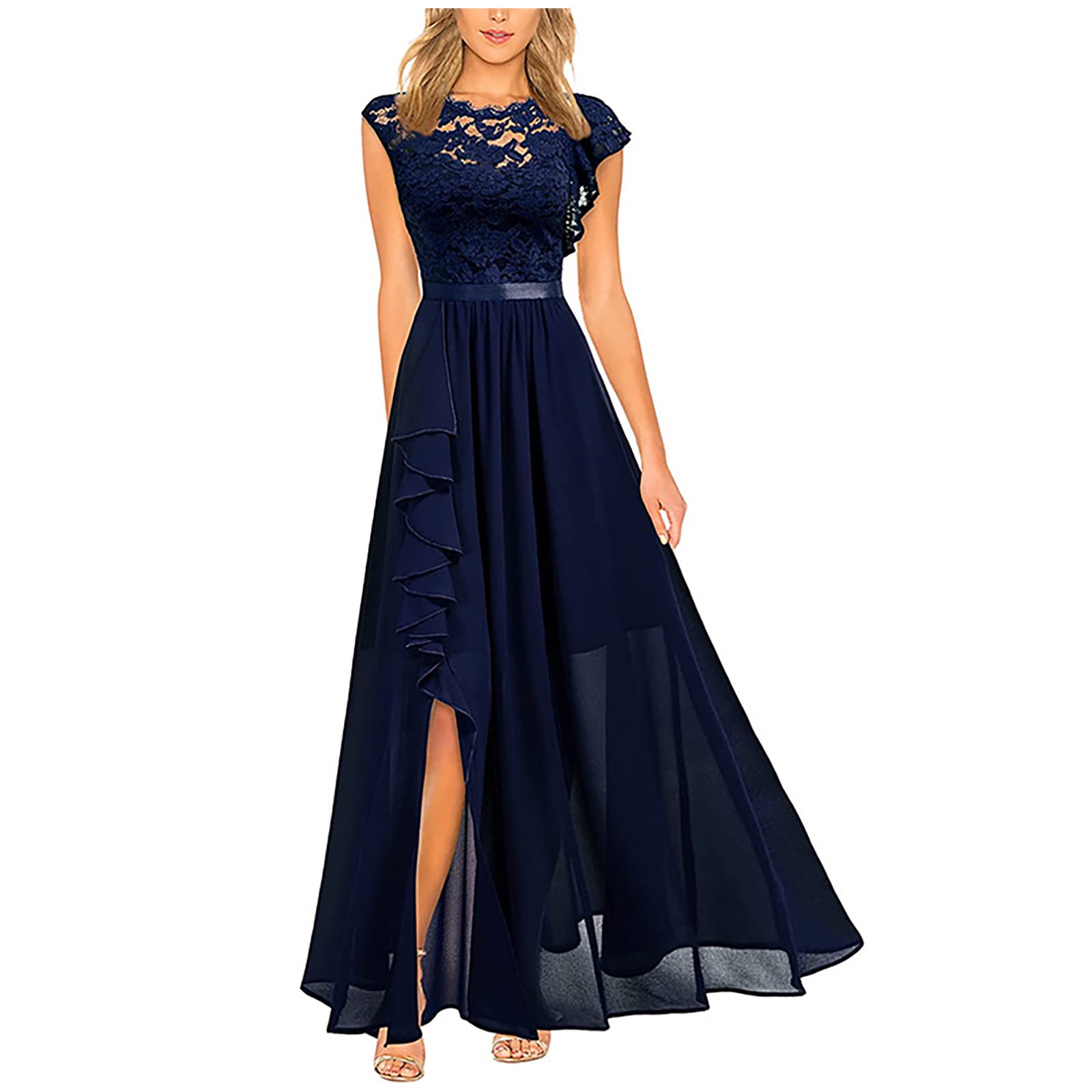 Slit Long Ball Gown Evening Dress for Women Fashion Rollback Olyvenn ...