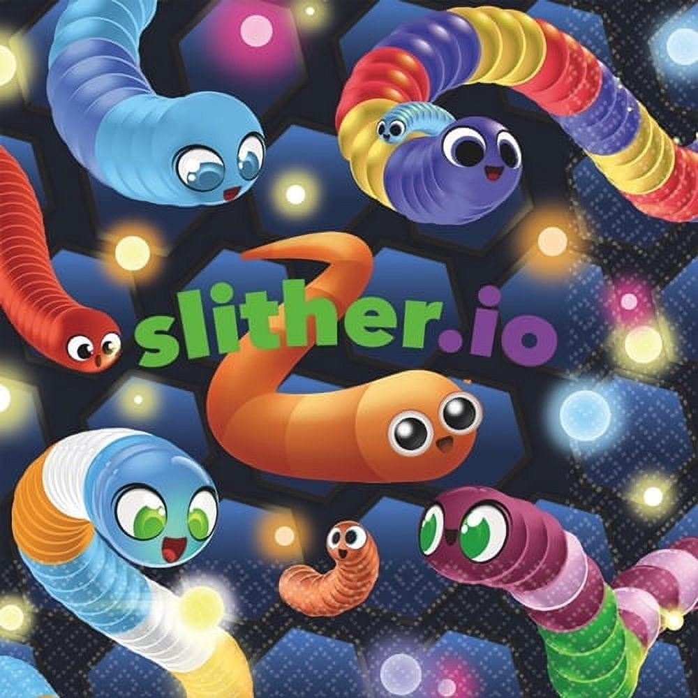 Slither.io Slither Snake Video Game Kids Birthday Party Paper Luncheon ...