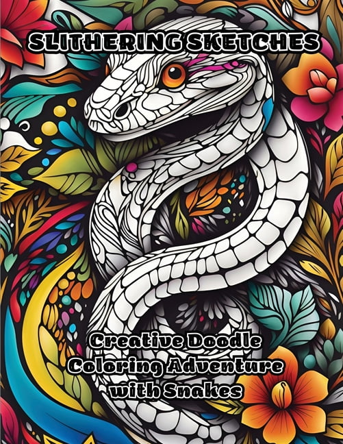 Slithering Sketches: Creative Doodle Coloring Adventure with Snakes ...