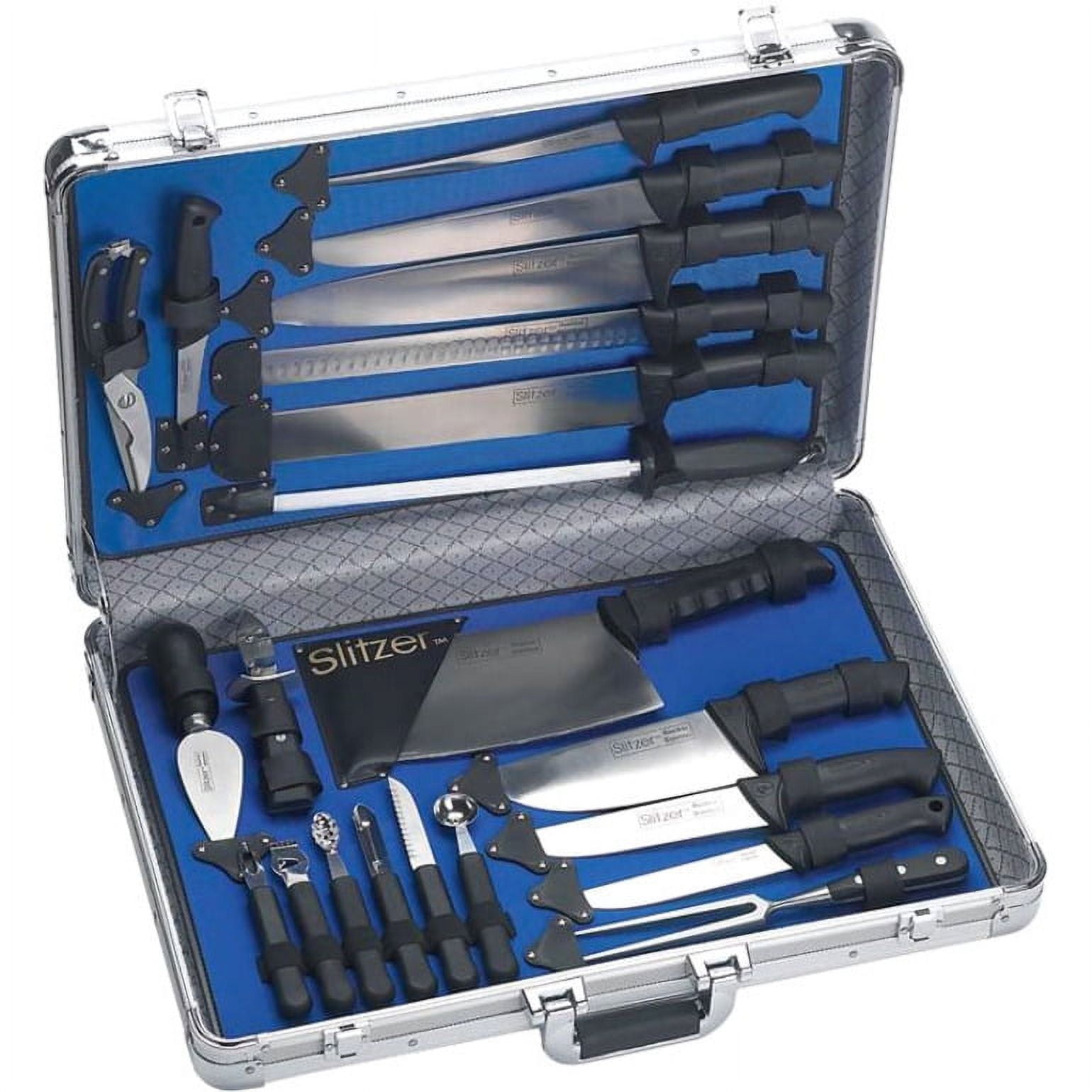 Slitzer CTCASE21 Slitzer 22pc Professional Chef' s Cutlery Set in Case ...