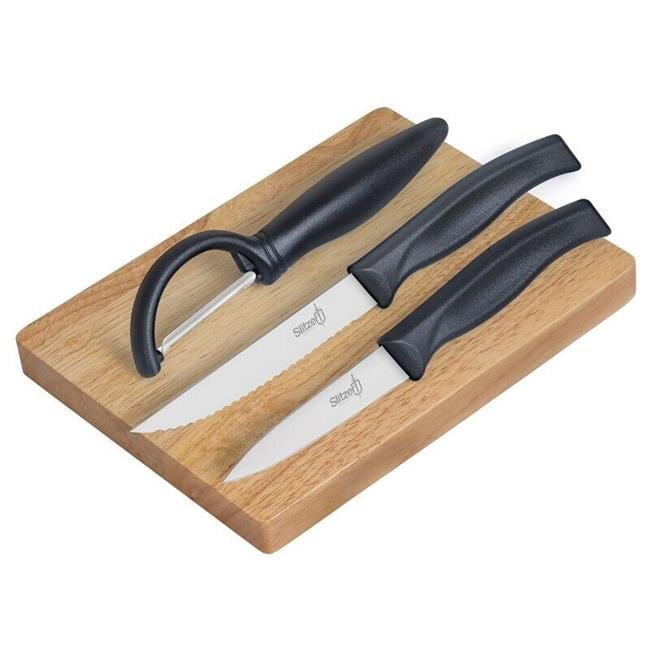 Slitzer Food Prep Knife Set with Cutting Board - 4 Piece - Walmart.com