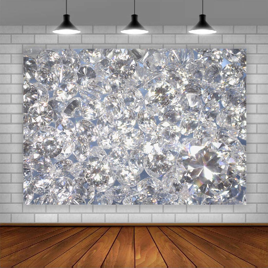 Sliver Diamond(Not Glitter) Backdrop Wedding Bridal Shower Birthday ...