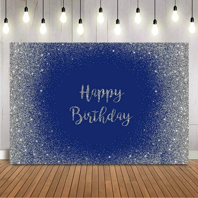 Sliver Glitter Birthday Backdrop Dark Blue Adult Theme Portrait ... Sliver Glitter Birthday Backdrop Dark Blue Adult Theme Portrait ...