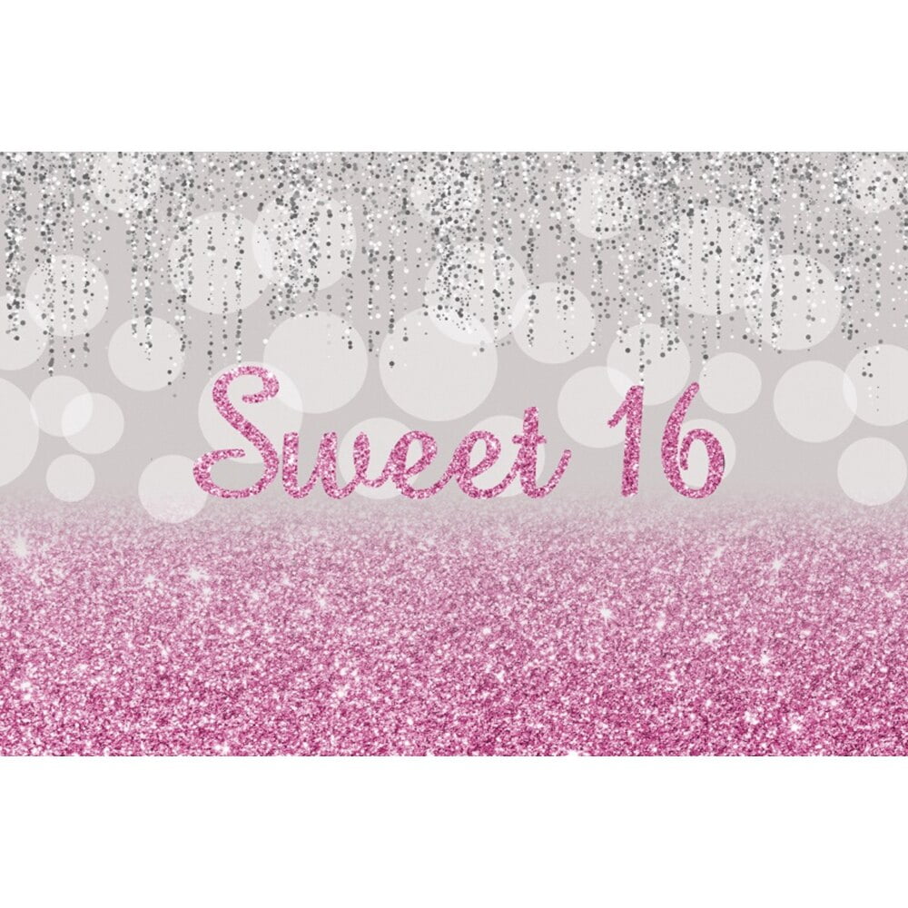 Sliver Pink Glitters Light Bokeh Adult Birthday Party Photography Customize Backdrop Decoration ...