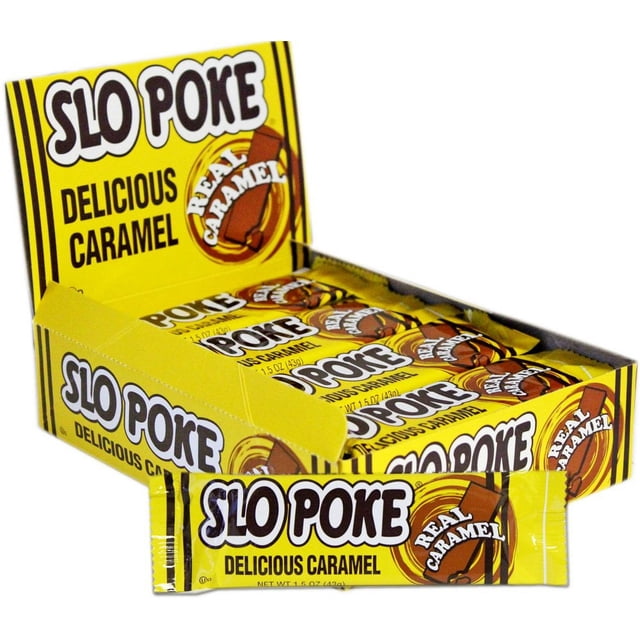 Slo Poke Chewy Caramel Candy Bar, Gluten Free, Kosher Certified Dairy ...