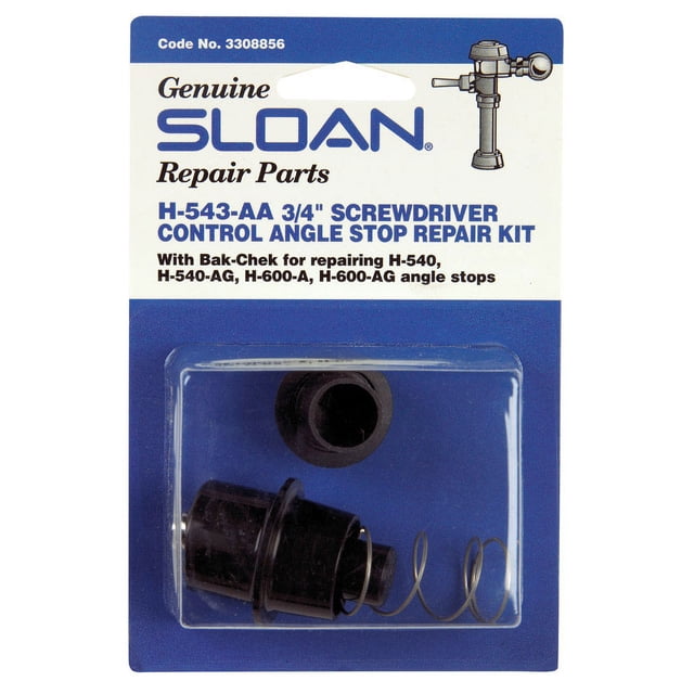 Sloan Angle Stop Repair Kit Black Plastic - Walmart Business Supplies