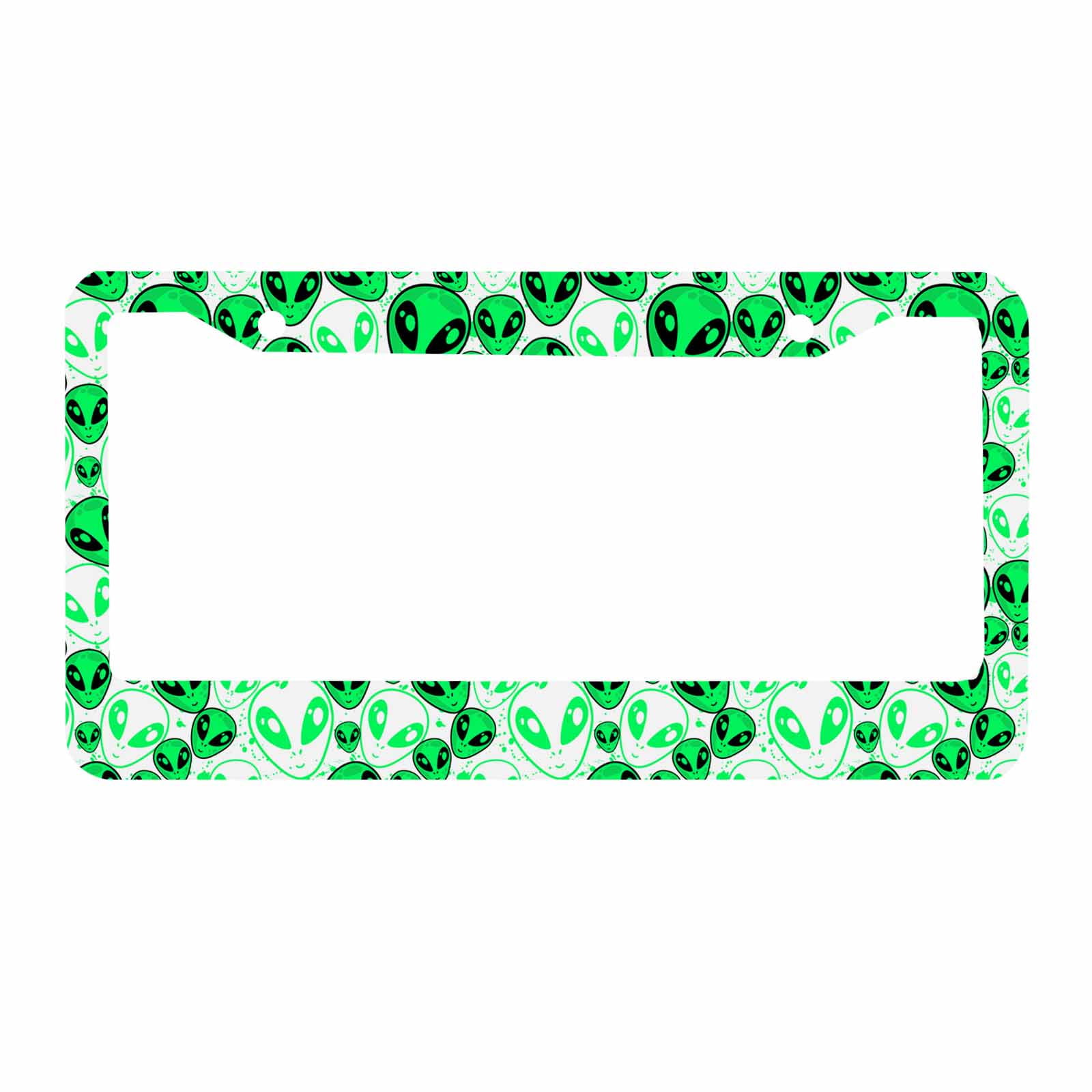 Sloboki Alien Green License Plate Frame Universal Aluminum Metal Car ...