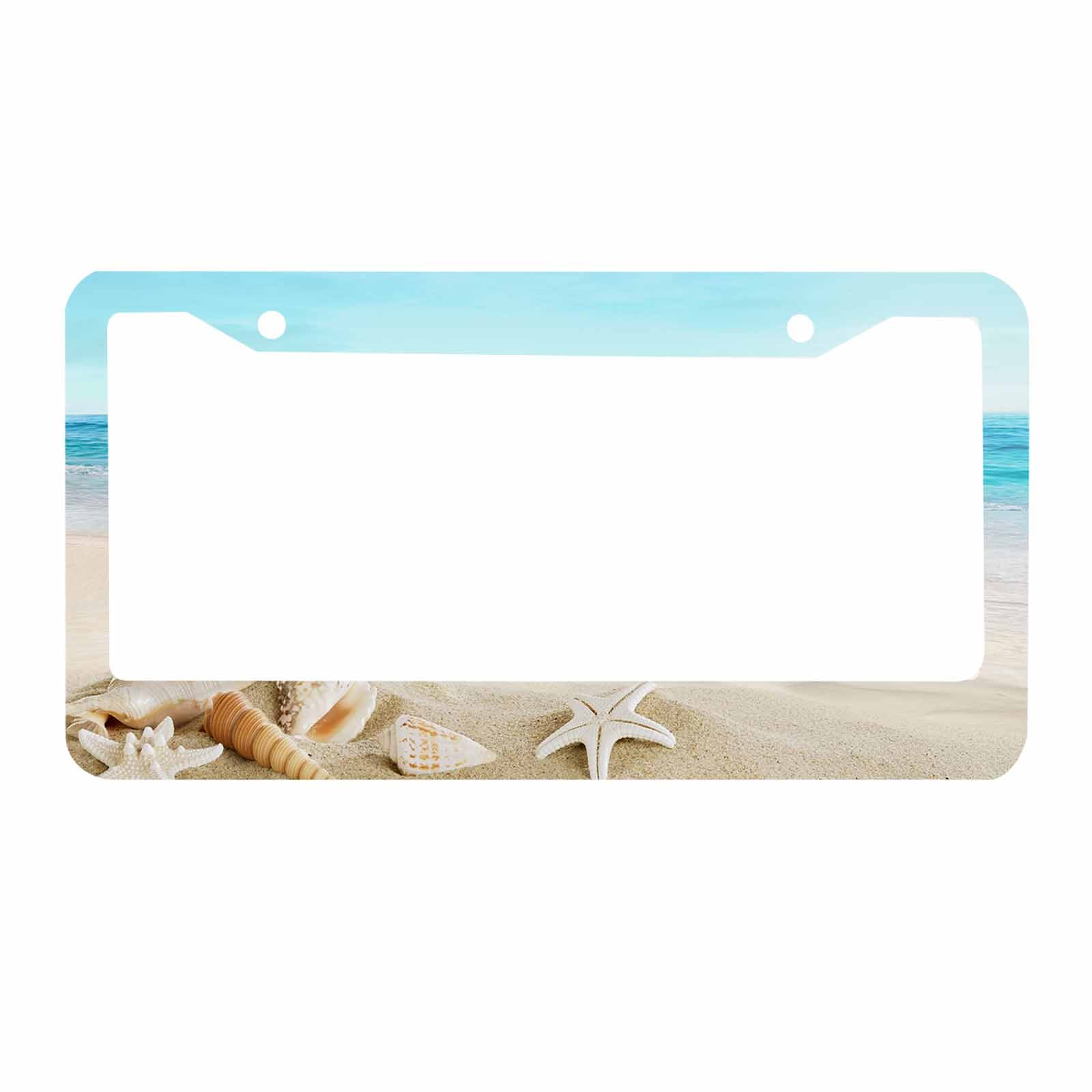 Sloboki Beach Ocean License Plate Frame Universal Aluminum Metal Car ...