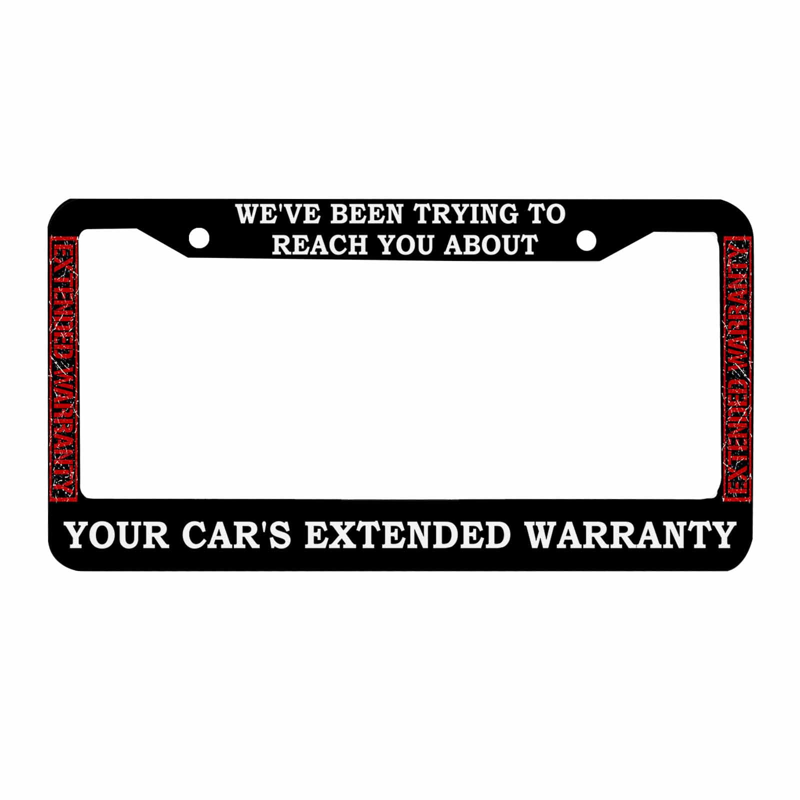 Sloboki Car's Extended Warranty Humorous Text License Plate Frame ...