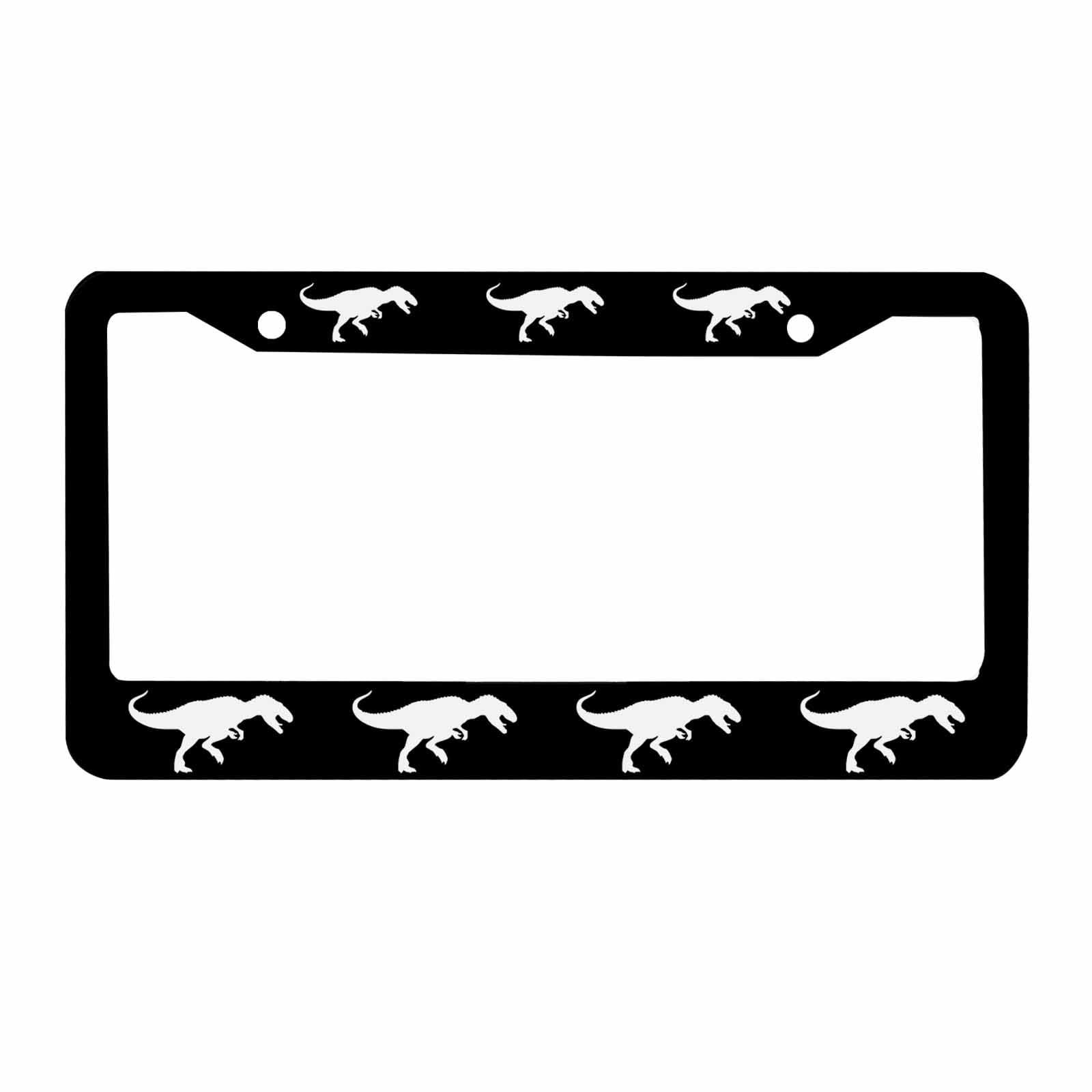Sloboki Dinosaur Shadow License Plate Frame Universal Aluminum Metal ...