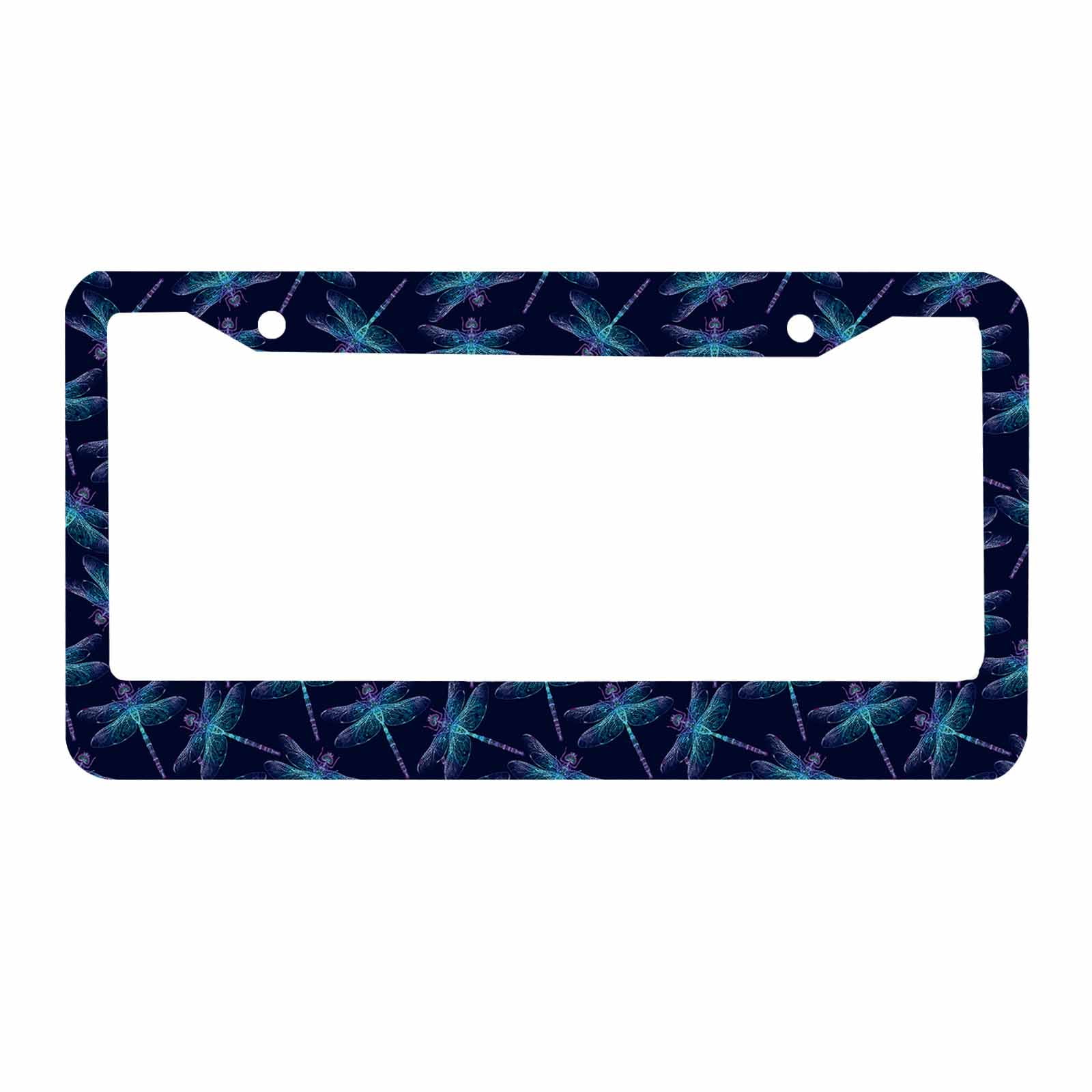 Sloboki Dragonfly Insects License Plate Frame Universal Aluminum Metal ...