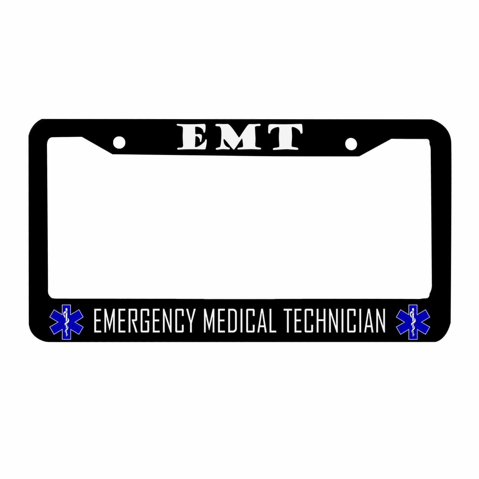 Sloboki EMT EMERGENCY MEDICAL TECHNICIAN License Plate Frame Universal ...