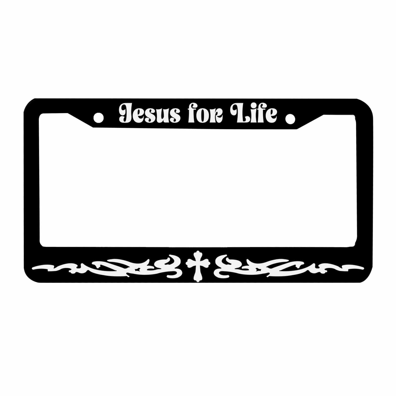 Sloboki Jesus for Life License Plate Frame Universal Aluminum Metal Car ...